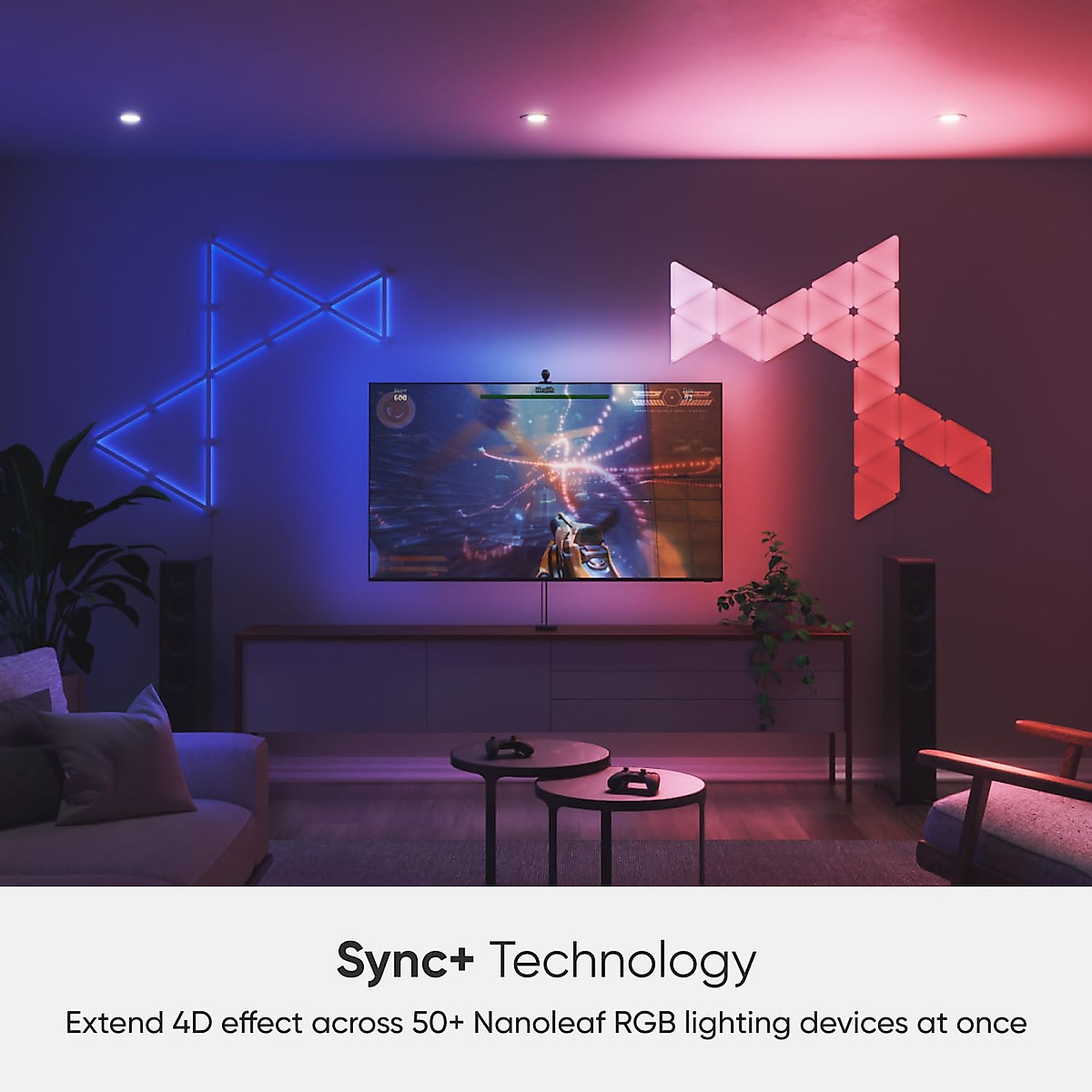 Nanoleaf 4D - TV Sync Camera and Smart Addressable Gradient Lightstrip Kit, Immersive TV LED Backlights, Bias Lighting for Home Theatre & Console Gaming (Up to 65" TVs and Monitors)
