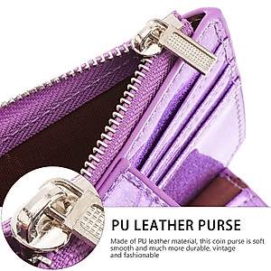 TENDYCOCO Money Clip with ID Window Hologram Card Holder Slim Coin Wallet for Women Girls