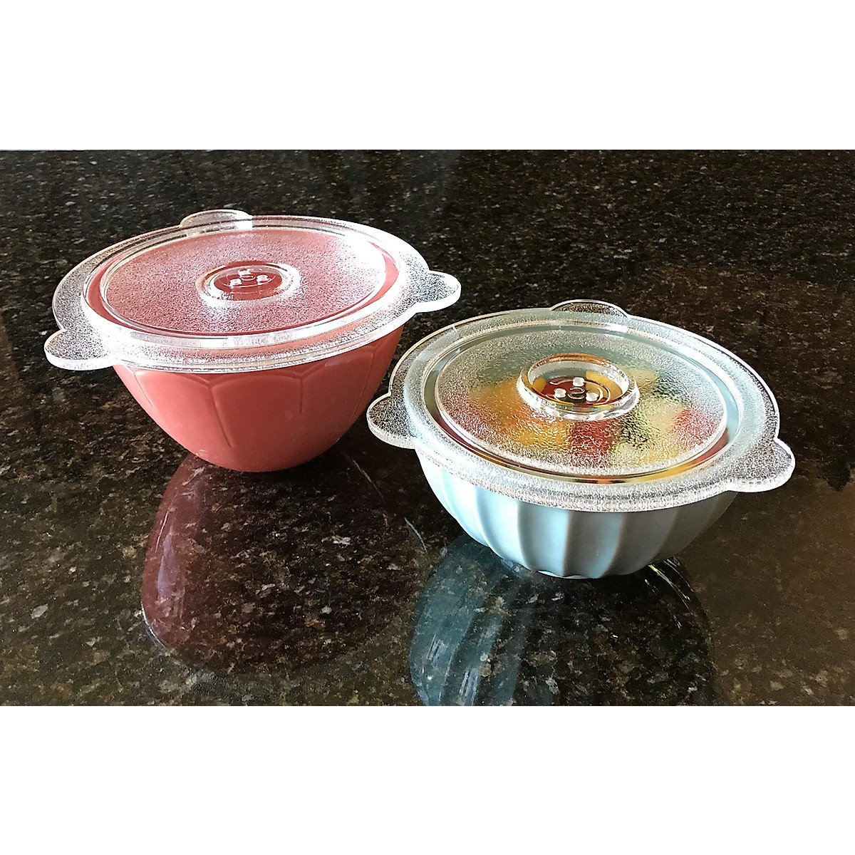 Cuchina Safe 2-Piece Vented Glass Microwave Safe Lids and Bowl Covers Set; Perfect Lid for Bowls, Mugs, and Pots (8 inch and 9 inch)