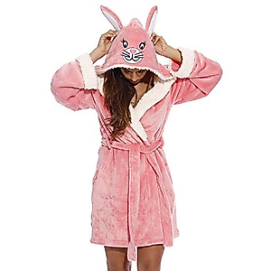 6313-Bunny-L Just Love Critter Robe / Robes for Women, Bunny (Velour), Large