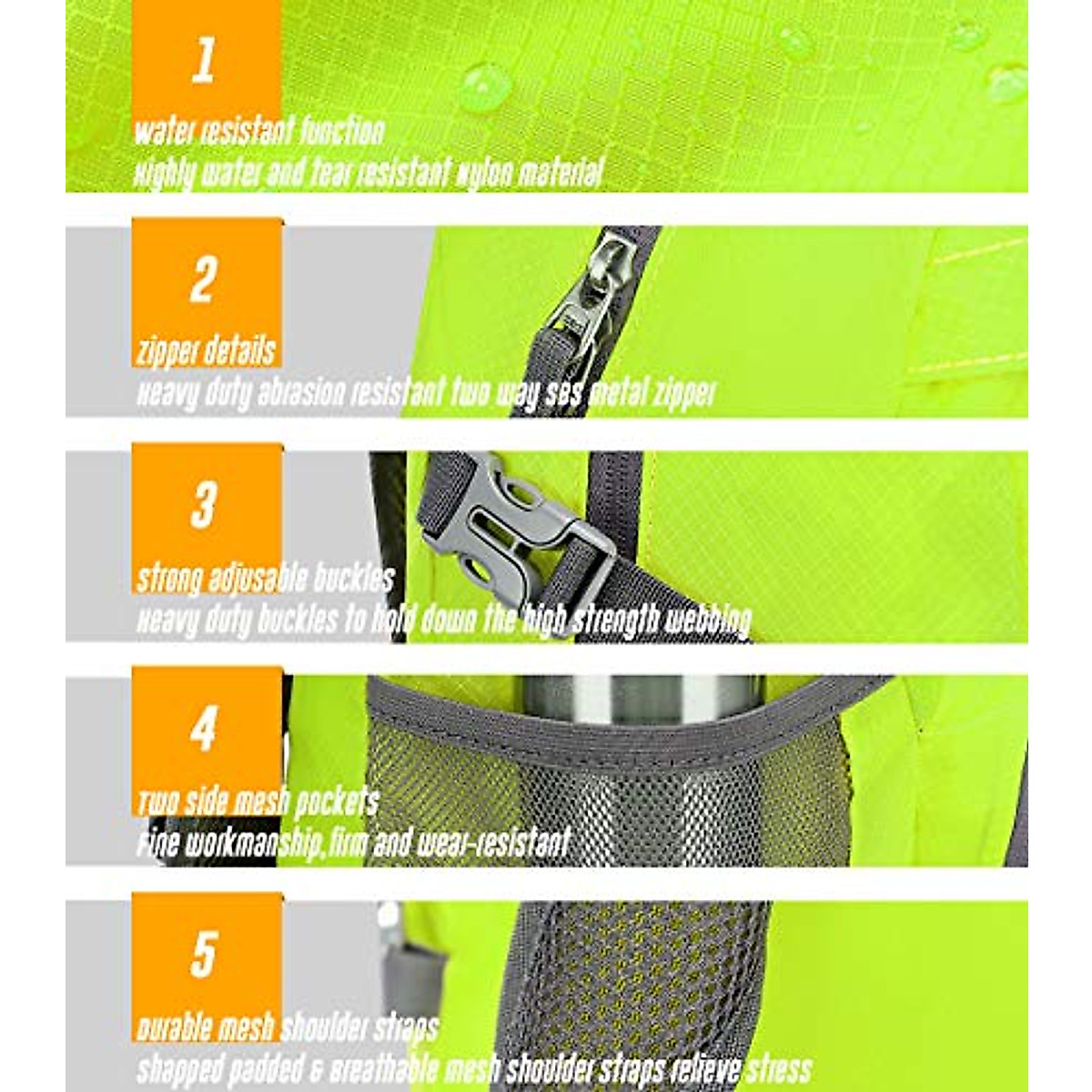 DVEDA 35L Lightweight Packable Backpack Waterproof Durable Hiking Travel Backpack Daypack