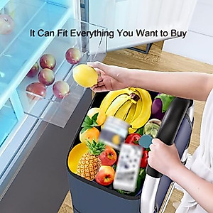 Generic Grocery Shopping Trailer Foldable Trolley Cart Hand Truck Stair Climbing Grocery Cart Lightweight Trolley for Home Shop