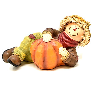 Gift Boutique Thanksgiving Fall Scarecrows Table Decor Figurines with Pumpkins Set of 3 Autumn Harvest Gifts Home Office Party Supplies Centerpiece