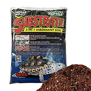 Hamiledyi Reptile Coconut Fiber Substrate Hibernant Soil Mix Perlite Vermiculite 3 in 1 Terrarium Bedding for Lizard Tortoise Chameleon Snake Iguanas Geckos Forg