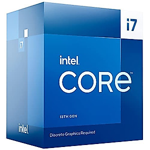Intel Core i7-13700F Desktop Processor 16 cores (8 P-cores + 8 E-cores) 30MB Cache, up to 5.2 GHz