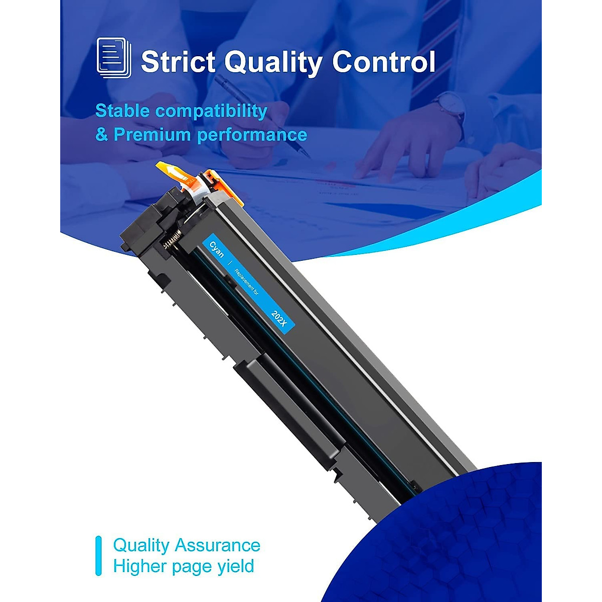 202X 202A Toner Cartridge 4 Pack Replacement for HP 202X 202A CF500X CF500A Compatible with Color Pro MFP M281fdw M254dw M281cdw M254nw M281fdn M254 M281 Printer (Black Cyan Magenta Yellow)