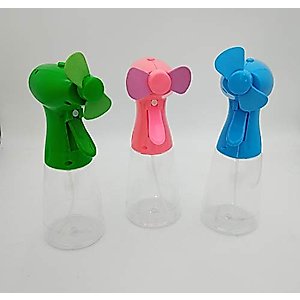 SEITG Handheld Mister Fan Bottles Mini Water Misting Spray Fans for Cooling Outdoor (3 Piece Set)