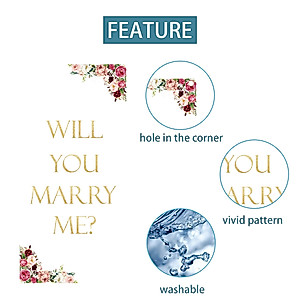 Will You Marry Me Door Banner Decorations, Bridal Shower Party Door Cover Sign Decorations Supplies, Wedding Engagement Party Photo Booth Props Backdrop Poster Background