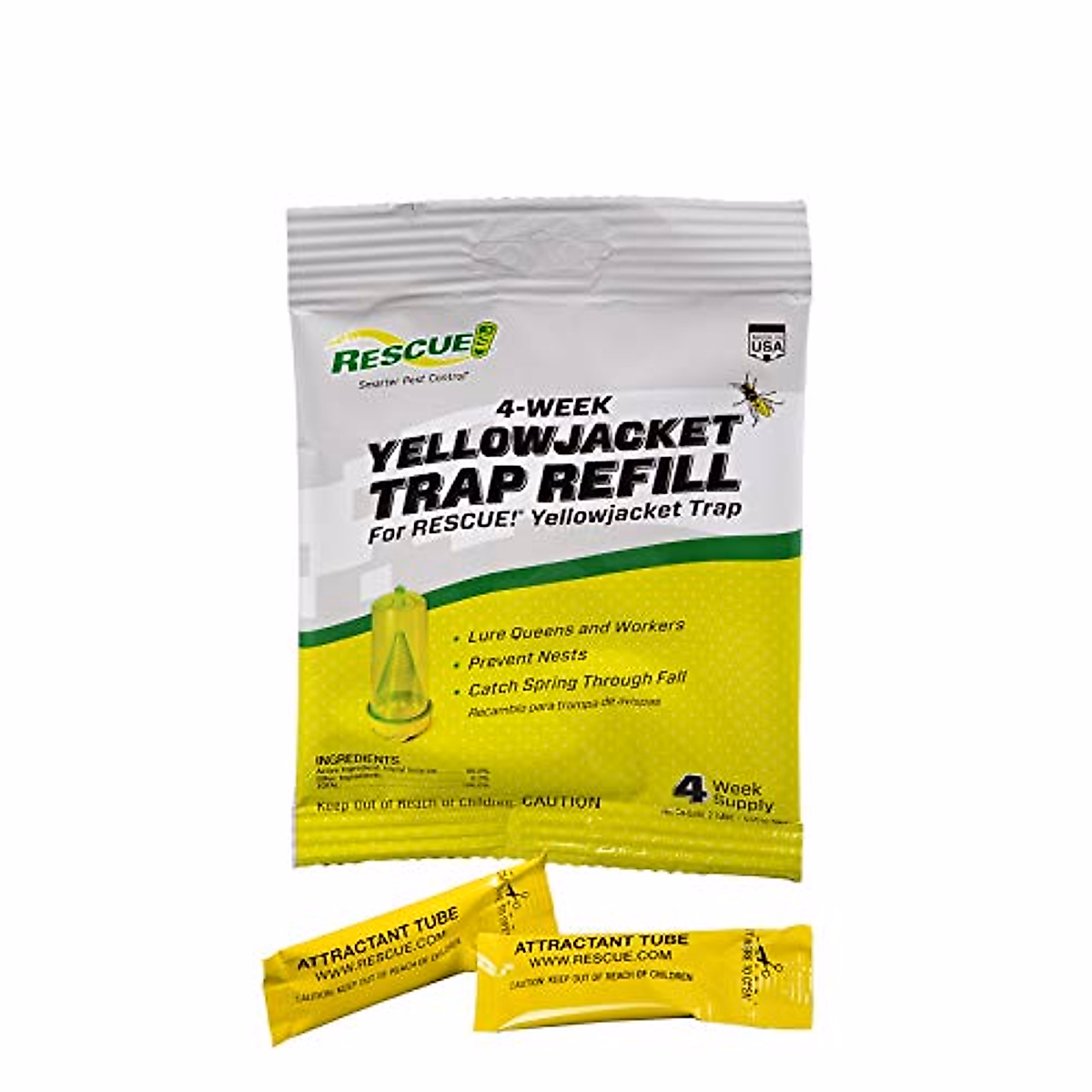 RESCUE! Yellowjacket Attractant Reusable Yellowjacket Traps – 4 Week Supply