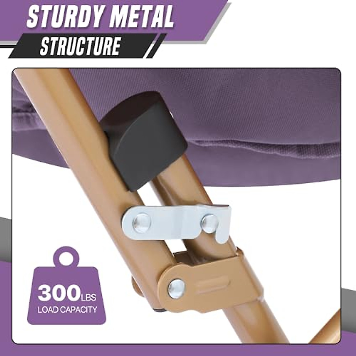 SFIHOME Foldable Oversized Moon Chair, Large Soft Lazy Cozy Comfortable Faux Fur Round Saucer Moon Chair for Teens and Adults, Purple