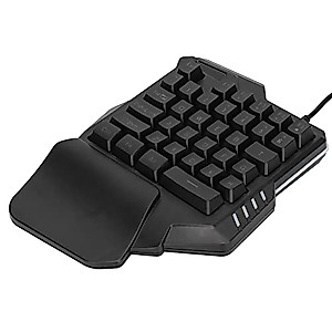 Lazmin112 One Handed Gaming Keyboard, 35 Keys LED Backlit Ergonomic Single Hand Keyboard, Support for Win 2000,XP,ME,Vista,Win 7,8, for Android, for Linux, for OS X