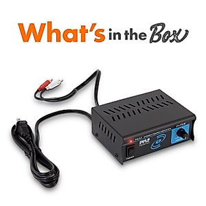 Pyle Home Compact Mini Stereo Power Amplifier-2x15 Watt Portable Dual Channel Home Audio Speaker Receiver Box w/ RCA Cable L/R Input For CD Player, Tuner, MP3, For Amplified Speakers Sound System PCA1
