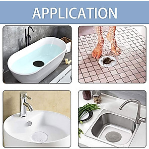 4 Pack Drain Hair Catcher, Hair Catcher Shower Drain, Sink Drain Strainer, Shower Drain Cover Hair Catcher Stopper, Shower Drain Protector Sink Strainer with Suction Cups for Bathroom/Kitchen/Bathtub