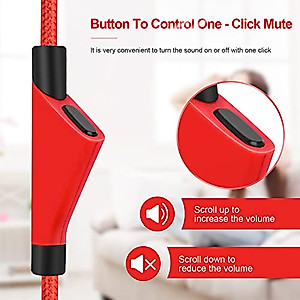 Tobysome Replacement A10 A40 A30 Cable for Connect Astro A10 Astro A40 Gaming Headset to Playstation 4 PS4 Controllers, Smartphone,MixAmp,PCs and Macs with 3.5mm Aux Jack(2M,Red with Mute Function)