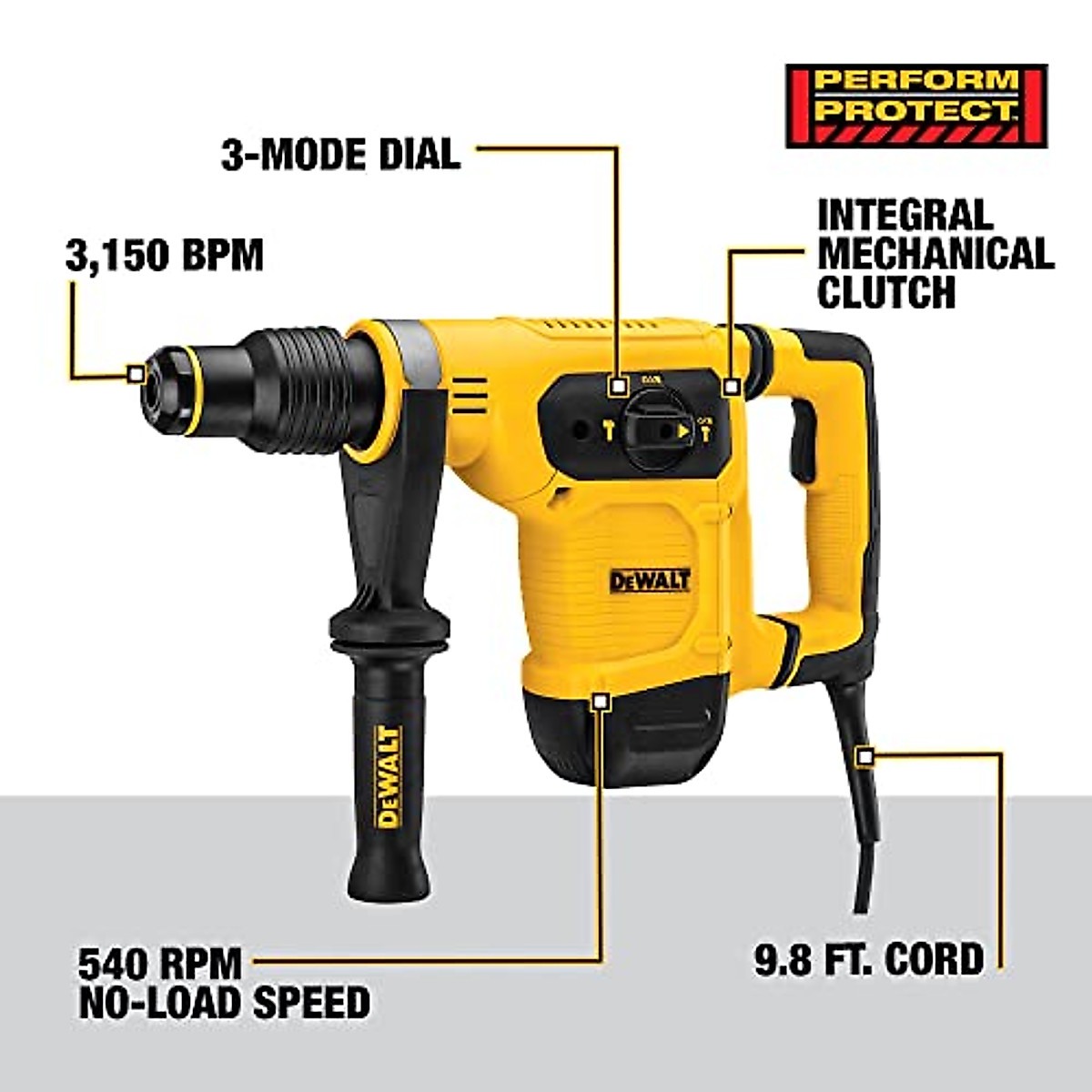 DEWALT Rotary Hammer/Drill Combination Kit, SDS MAX, 40mm (D25481K)
