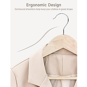 StorageWorks Coat Hanger, Lotus Wooden Clothes Hanger, Heavy-Duty Clothes Hangers, Natural Wood Hangers for Shirts, Jackets, Pants, Coats, Suits, Sweaters, 20 Pack