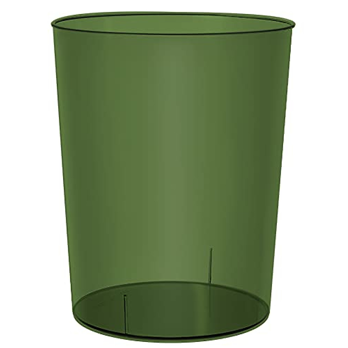 Clear Small Trash Can Wastebasket 1.5 Gallon Plastic Garbage Can Container Bin for Bathroom, Kitchen, Office, Bedroom, Home and Dorm Room Essentials (1.5 Gallons, Clear Green)
