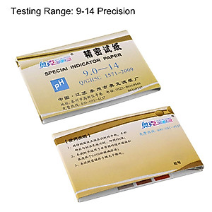 uxcell PH Test Strips 9-14 Indicator Paper Lab Litmus Tester 80in1 Kit for Water Food Pool Aquarium Testing Alkaline Acid