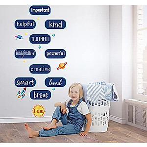 Inspirational Quotes Floor Decals Motivational Game Stickers Positive Saying Wall Decals Peel and Stick Wallpaper for Classroom School Kindergarten Kids Bedroom Nursery Floor Wall Décor