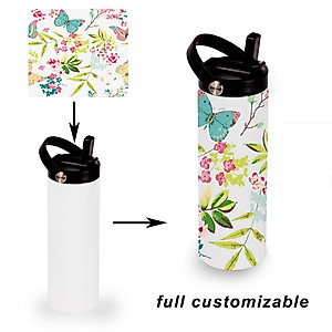 JKGTKC 25pack Flex straw lid 20oz Sublimation Tumbler Blanks Straight Skinny Double Wall Stainless Steel Cup With Lid for DIY