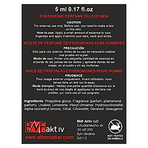 ALFAMARKER Pheromone Cologne for Men - Pheromones Oil Perfume for Men - Feromonas para Hombres - Alluring Fragrance - Premium Scent - 5ml Travel Size Dropper