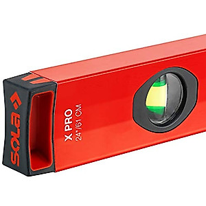 SOLA LSX59 X PRO Aluminum Box Profile Spirit Level with 3 60% Magnified Vials, 59-Inch