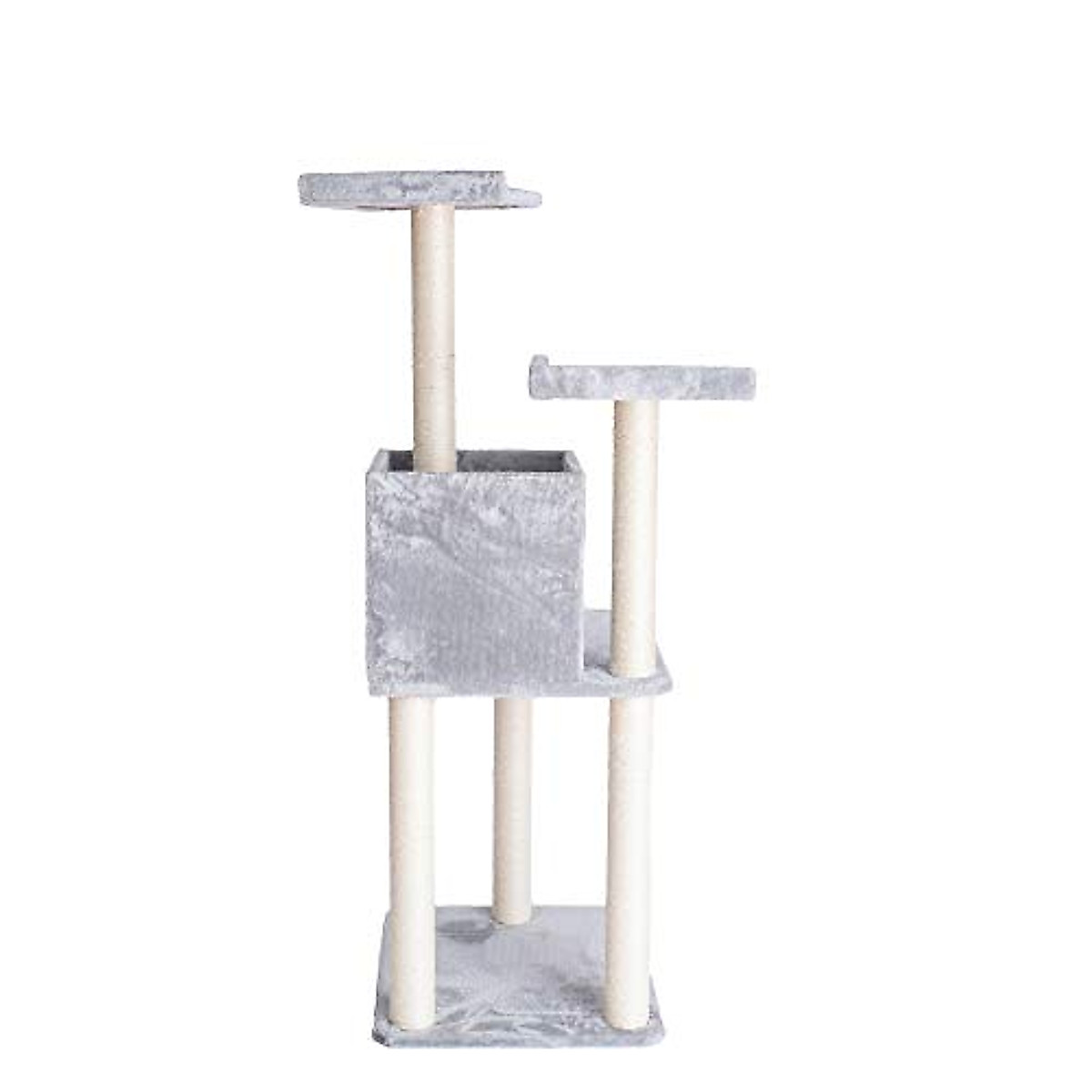 Gleepet GP78571022 Cat Tree, Real Wood Play House, Silver Gray,14 D x 27 6 W x 57 H