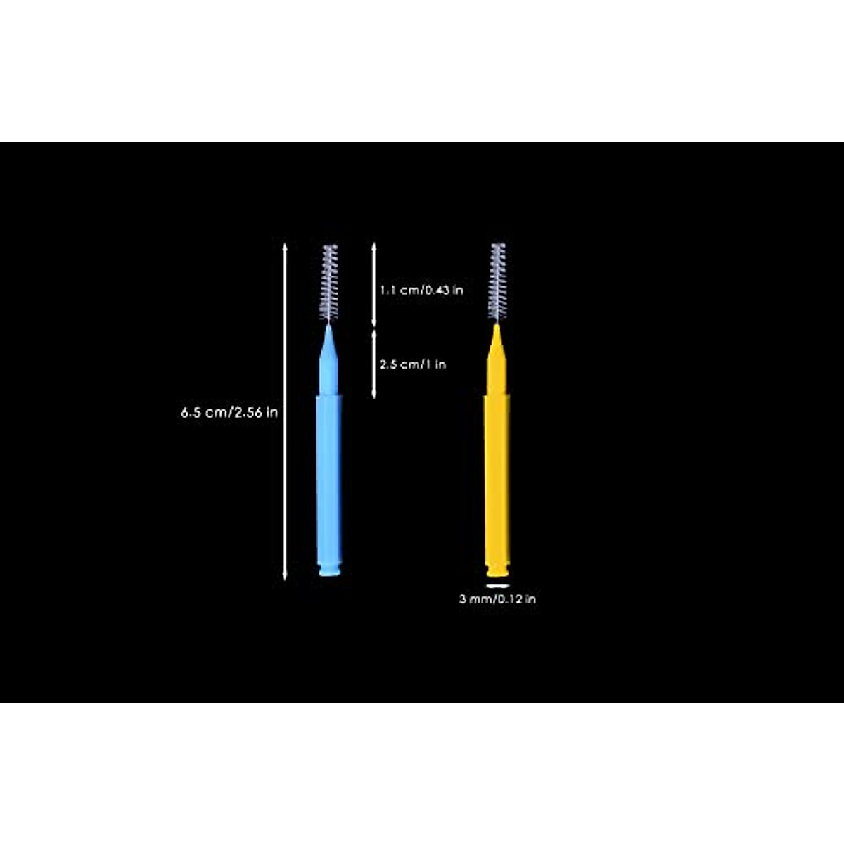 GOUWEIBA 100pcs Braces Brush Disposable Interdental Brush Toothpick Dental Tooth Flossing Head Oral Dental Hygiene Flosser Dental Hygiene Flosser Tooth Cleaning Tools Oral Flossing Head (Mixed Color)