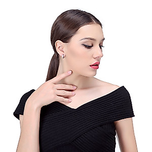 Jstyle 3 Pairs Stainless Steel Mens Womens Hoop Earrings Clip On CZ Non-Piercing S