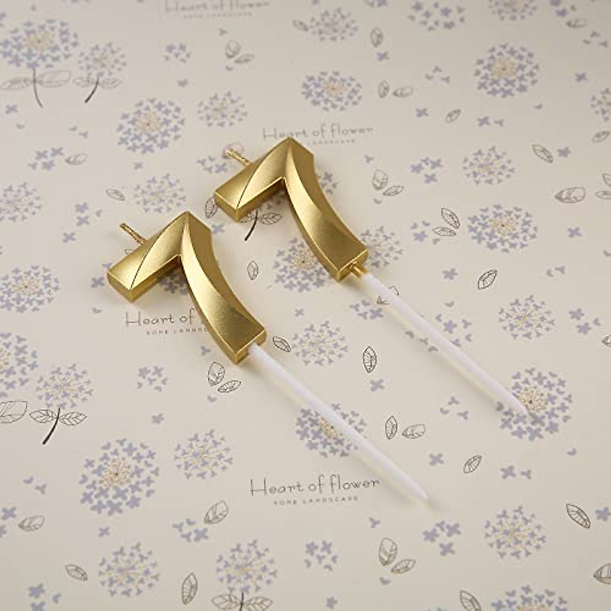 Gold 77th Birthday Candles,Gold Number 77 Cake Topper for Birthday Decorations Party Decoration