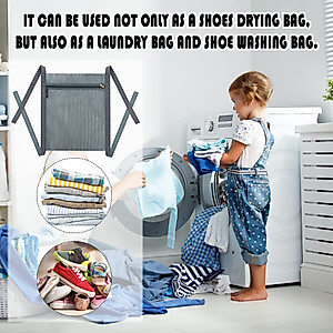 3 Pcs Shoe Drying Bag, Sneaker Bags for Dryer, Bag for Drying Shoes, Reusable Shoe Dryer Mesh Bags, Honeycomb Net Laundry Bags with Zipper & Strap for Washing Machine, Shoes, Clothing, 15.7x13.8 Inch