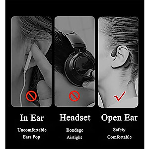 TEDATATA Portable Bone Conduction Headphones are not in-Ear Noise-Cancelling Headphones, Suitable for Sports Running Headphones, Ear Bone Induction, Lightweight