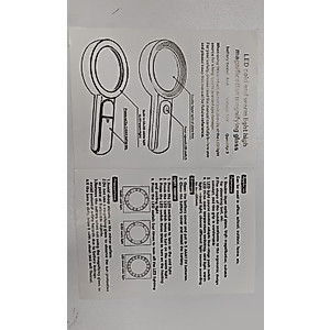 Magnifying Glass with Light, 30X Handheld Large Illuminated Magnifier, Reading Magnifying Glass with for Seniors Read, Coins, Stamps, Map, Inspection, Macular Degeneration