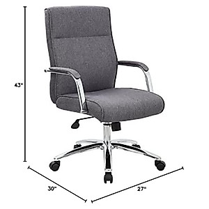 Boss Office Products Modern Executive Conference Chair, Grey