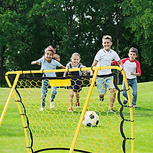 PodiuMax Portable Soccer Trainer, Rebounder Net with Adjustable Angle | Perfect for Team and Solo Training