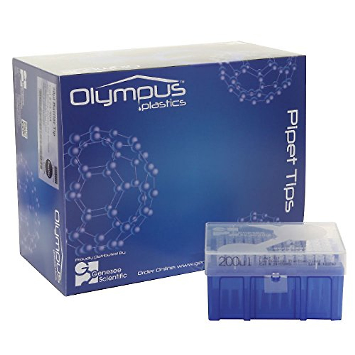 Olympus 200ul Barrier Tip, Low Binding, Racked, Sterile, 10 Racks of 96 Tips/Unit