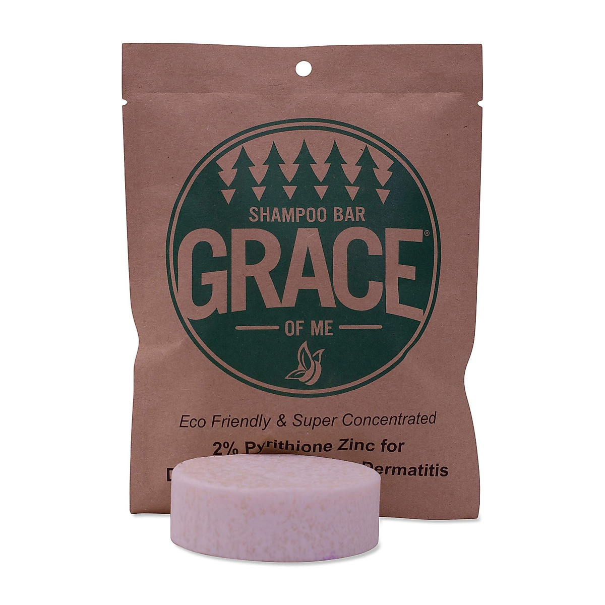 Dermaharmony 2% Pyrithione Zinc Shampoo Bar with Shea Butter by Grace of Me (4 Oz) (Unscented)