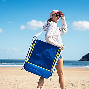 SunnyFeel Beach Lounge Chair, Reclining Beach Chairs, 180-degree & Lay Flat, Portable Folding Camping Chairs with Padded Comfy Pillow for Camp/Lawn/Outdoor/Travel/Picnic, Beach Camping Cot