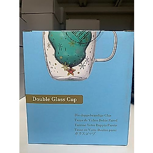 Binoster Cute Mugs Christmas Coffee Mug, Tea Cup, Milk Cup Glasses Double Wall Insulated Glasses Espresso Cup, Best Christmas for Women,Men,Kid, Office and Personal