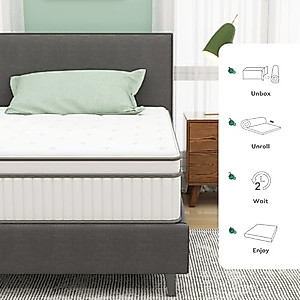 wOod-it Twin Mattress, 10 Inch Foam and Spring Hybrid Mattress, Medium Firmness, Durable Support, Certified Safe Foams & Fabric