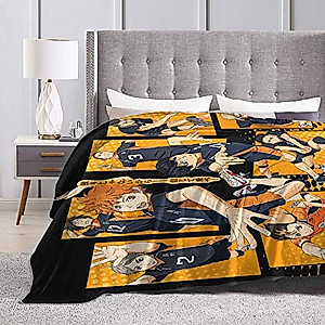 MKJIH Haikyu-u!! Fleece Throw Blanket Super Soft Plush Blanket for Bed Couch Sofa 50 X 40 in