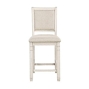 Lexicon Braun Counter Height Chair (Set of 2), Antique White