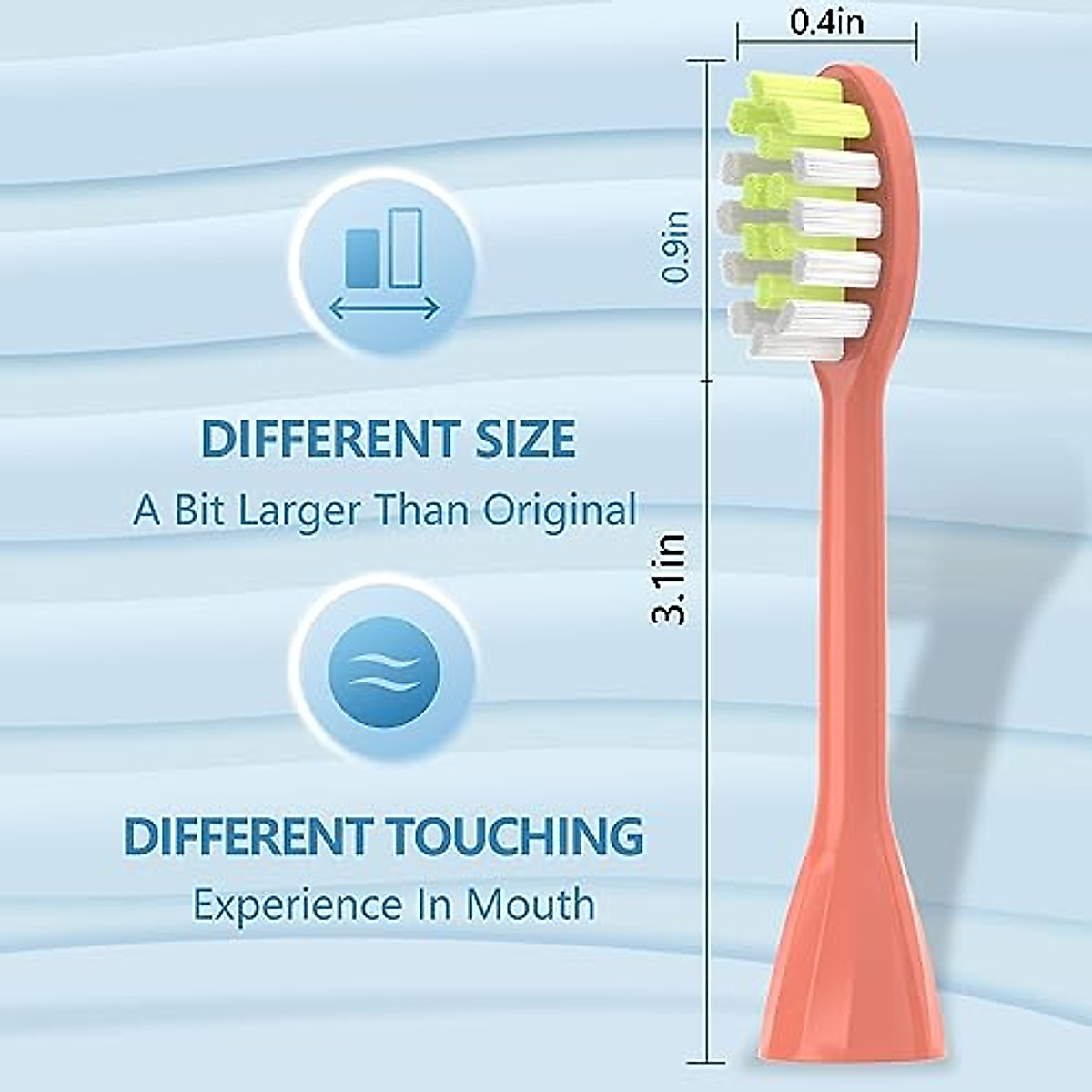 Replacement Toothbrush Heads Compatible with Philips Sonicare One Toothbrush, for HY1100 Miami Coral BH1022/01 Brush Head,Miami Coral