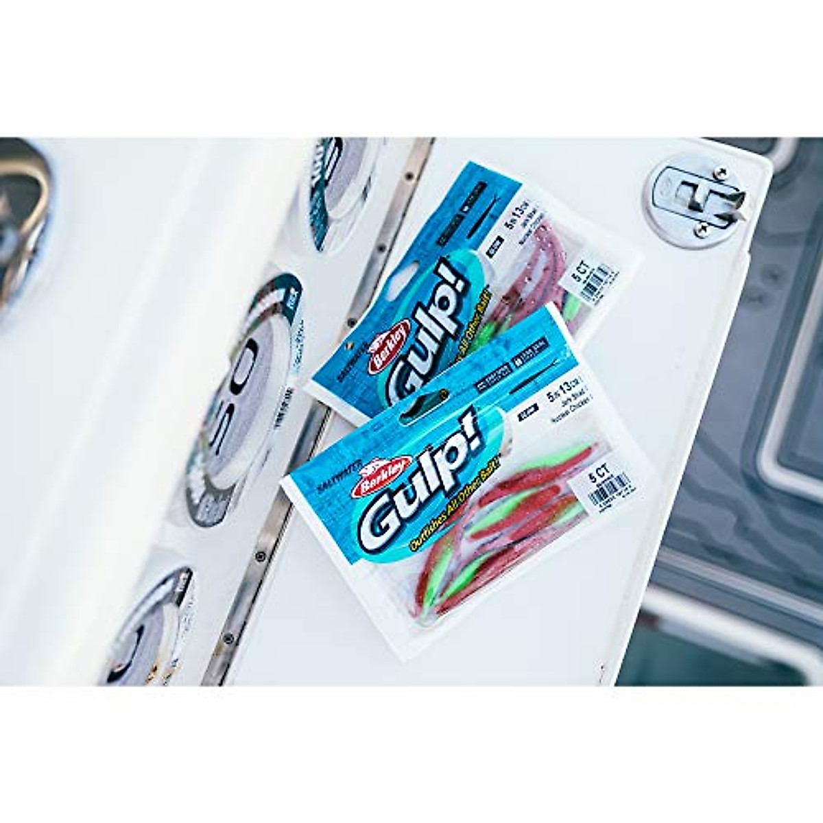 Berkley Gulp! Jerk Shad Saltwater Fishing Soft Bait, Chartreuse Pepper Neon, 5in