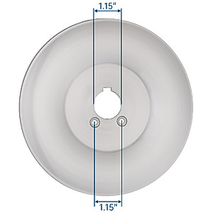 Shower Escutcheon Plate for Moen 16090, Shower Replacement Parts for Moen Chateau Collection, Escutcheon Replacement Fits for Moen Chateau Collection One-Handle Tub and Shower Faucets (Brushed Nickel)