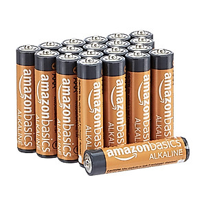 Amazon Basics 12 Pack C Cell All-Purpose Alkaline Batteries, 5-Year Shelf Life, Easy to Open Value Pack & 20 Pack AAA High-Performance Alkaline Batteries, 10-Year Shelf Life, Easy to Open Value Pack