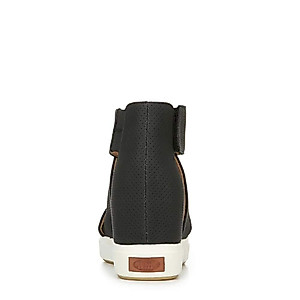 Dr. Scholl's Shoes Women's Sheena Wedge Sandal, Black Smooth Perforated, 7 US