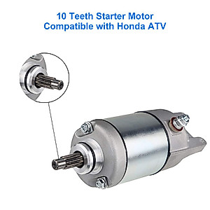 WATERWICH Starter with Soleniod Compatible with Honda 300 fourtrax Trx300 Trx300fw Trx300ex ATC250 250ES 1987-2000 Replaces 31200-HC4-023 31200-HC4-033 SM13213 128000-440