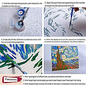 ifymei Paint by Number for Kids and Adults Beginner, DIY Gift Canvas Painting Kits, 16x20 Inch Colorful Cats and Butterflies [Without Frame]