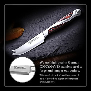 Hammer Stahl Bar Knife | Professional Bartender Knife for Garnishing, Cocktail Crafting & Citrus Peeling | High Carbon Stainless Steel Citrus Knife | Ergonomic Quad-Tang Pakkawood Handle & Gift Box